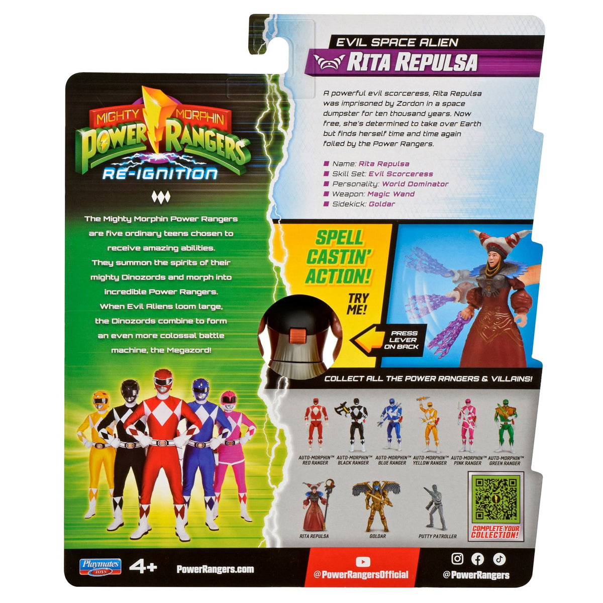 Mighty Morphin Power Rangers Auto-Morphin Figures - Rita Repulsa ...