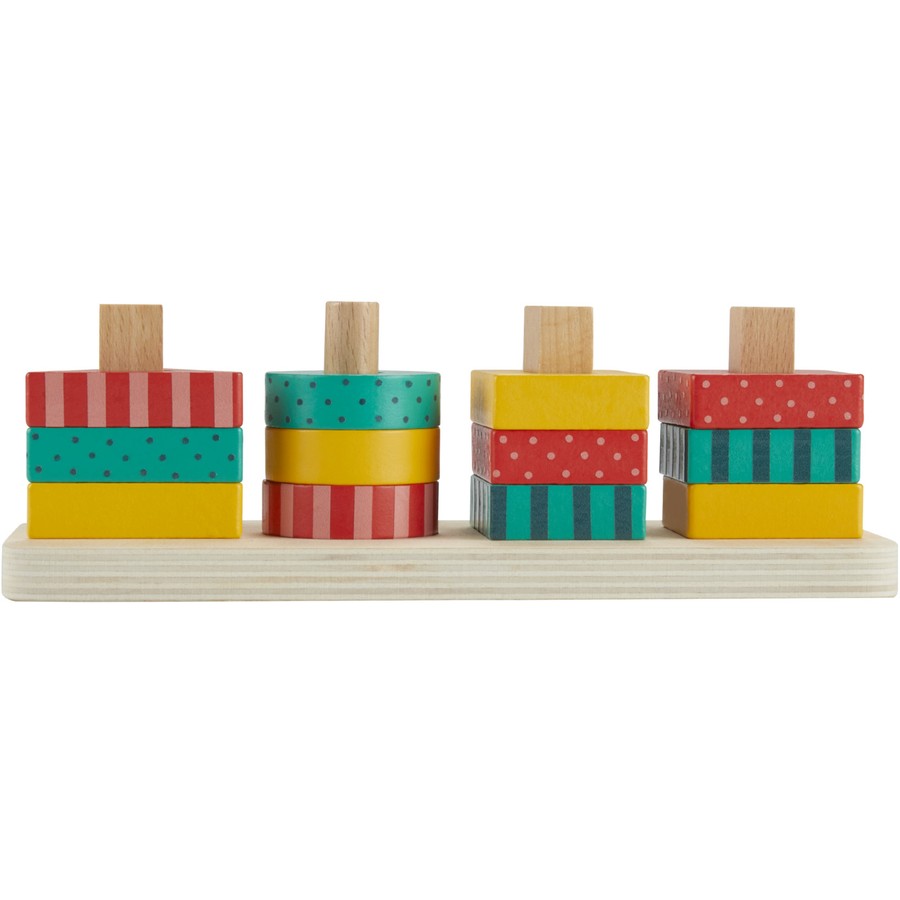 FISHER PRICE WOODEN SHAPE STACKER – KIDSGOODS