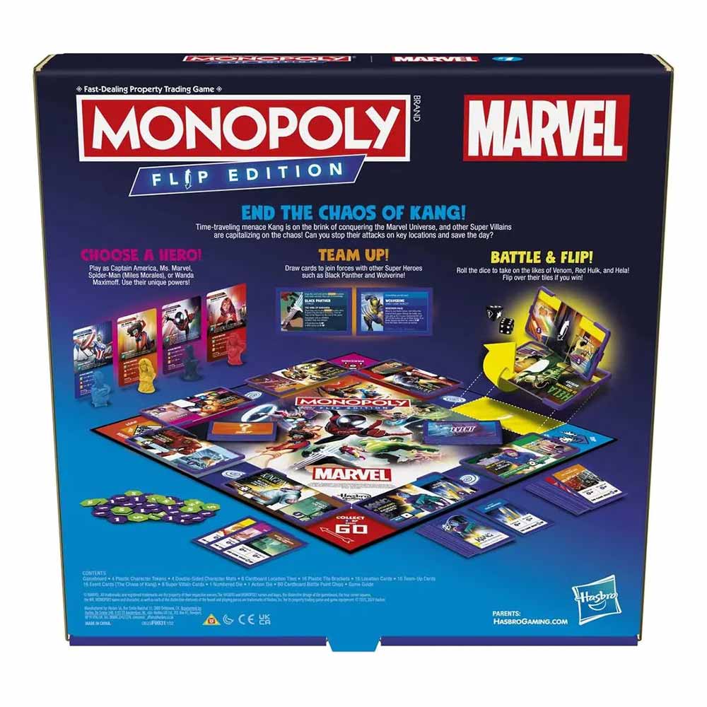 MONOPOLY FLIP EDITION MARVEL – KIDSGOODS